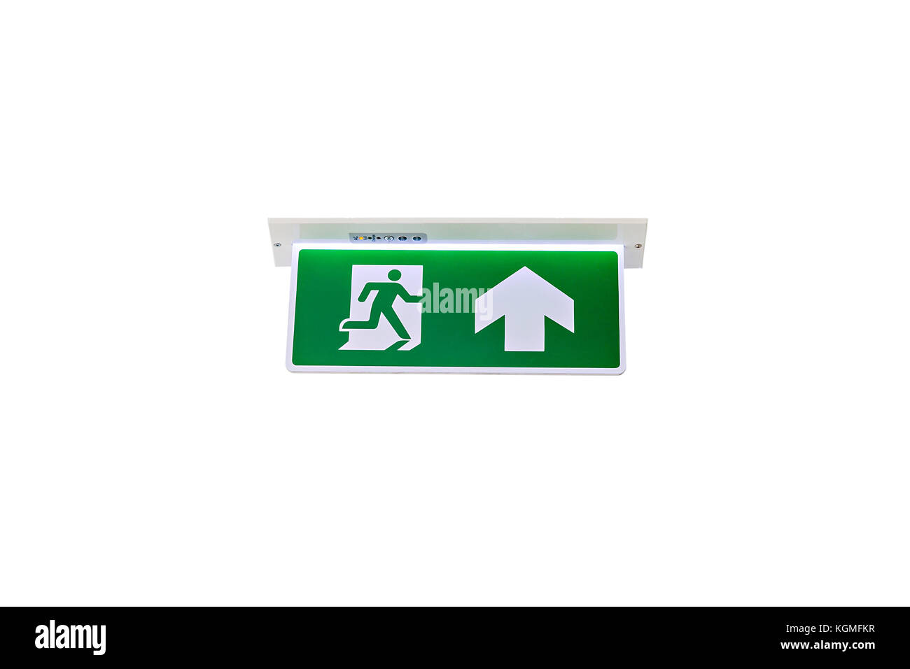 Emergency exit or fire exit isolated on white background Stock Photo ...