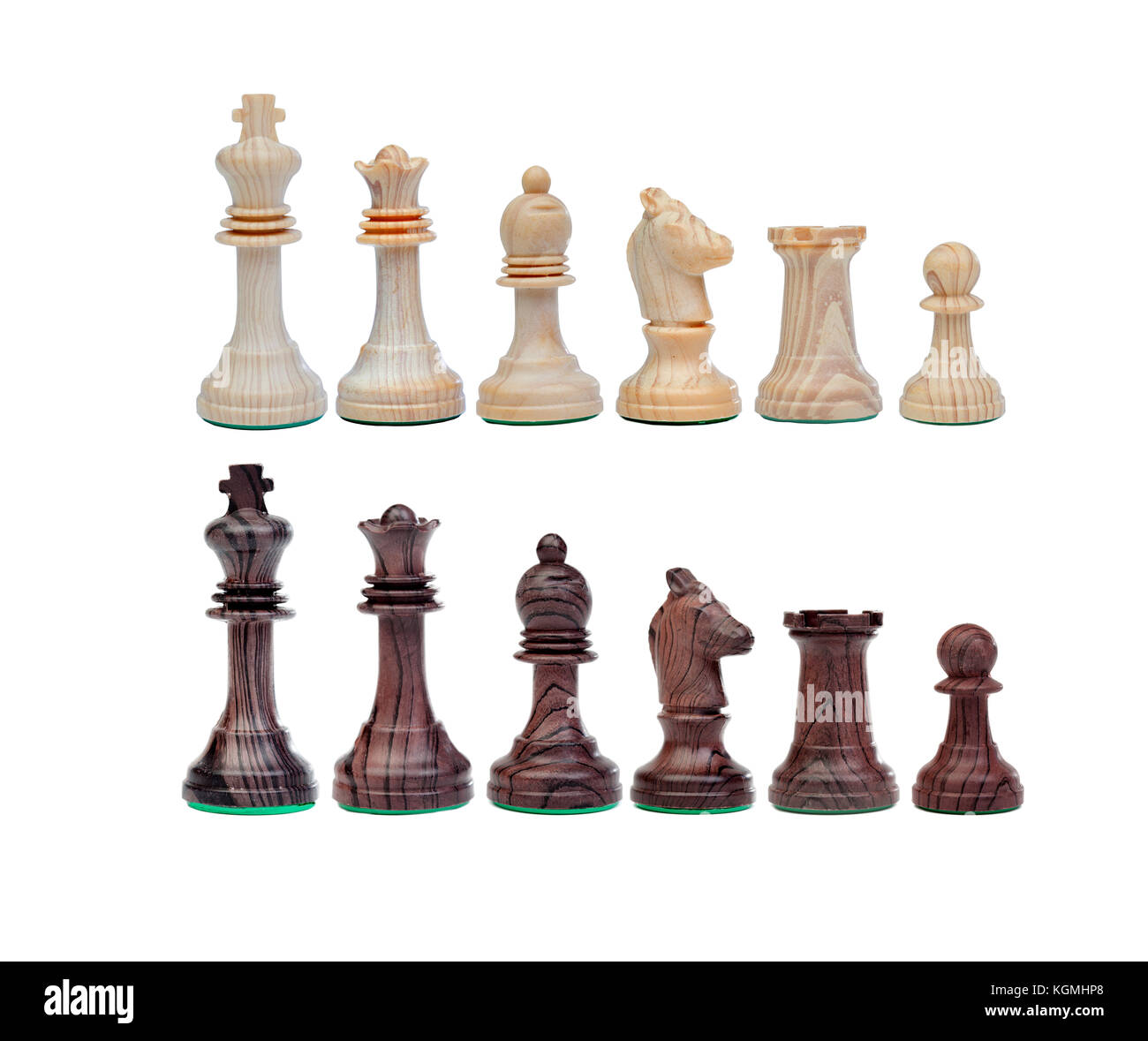 Black and white chess figures isolated on a white background Stock ...