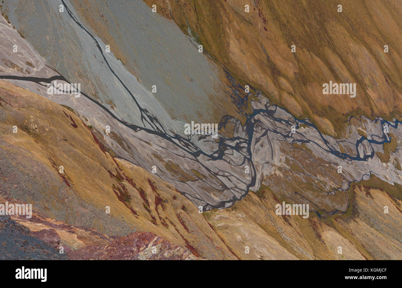 Valley of the mountain river , view from above. Yustyt River Mountain ...