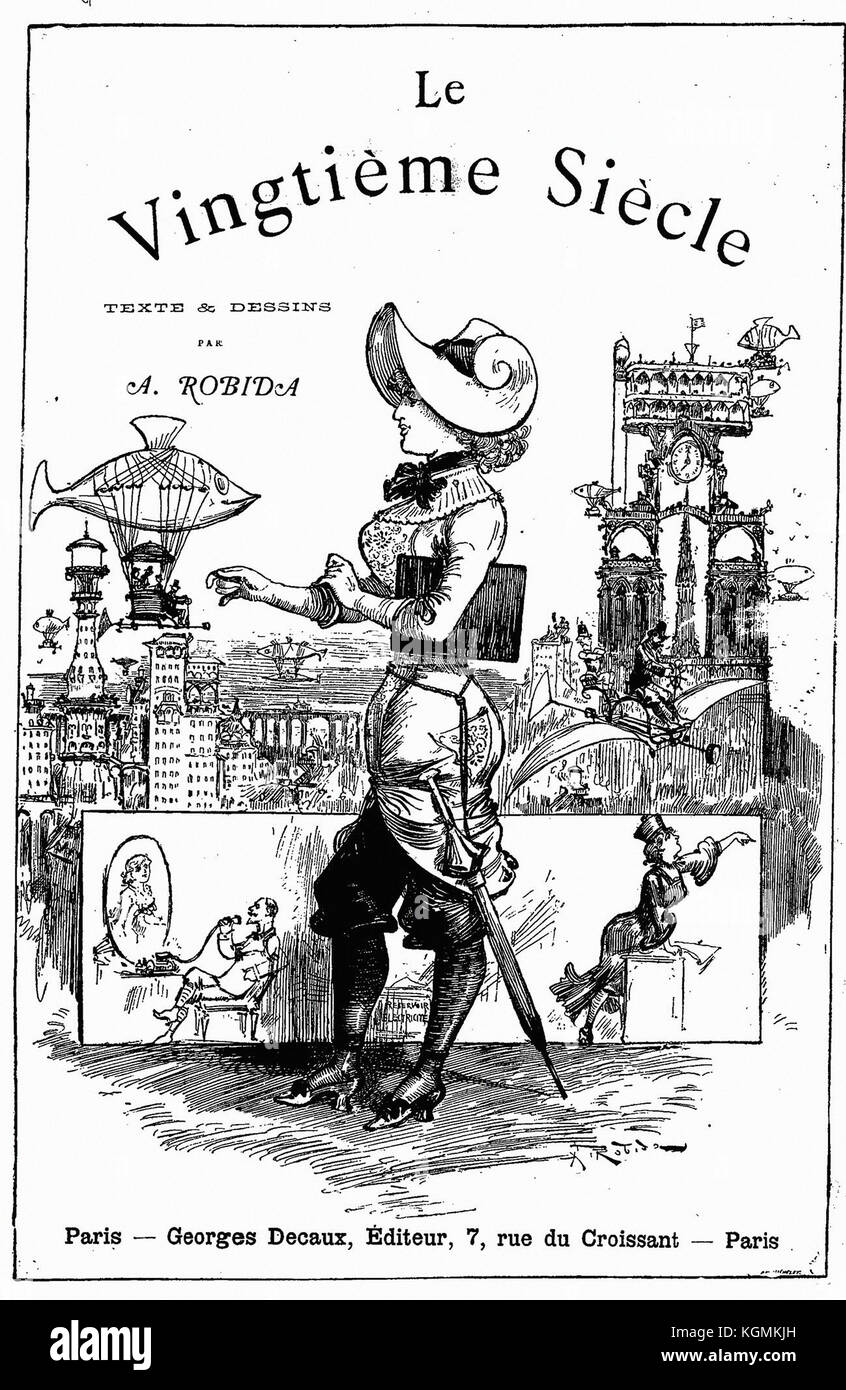 Albert Robida - Le Vingtième siècle Stock Photo - Alamy