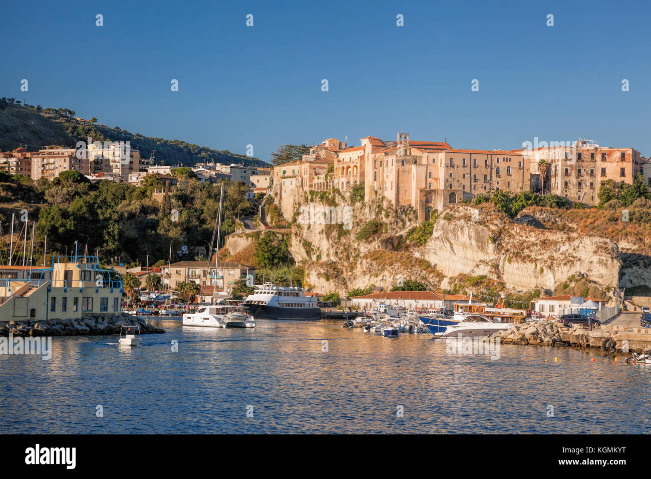 Tropea town with harbor in Calabria, Italy Stock Photo - Alamy