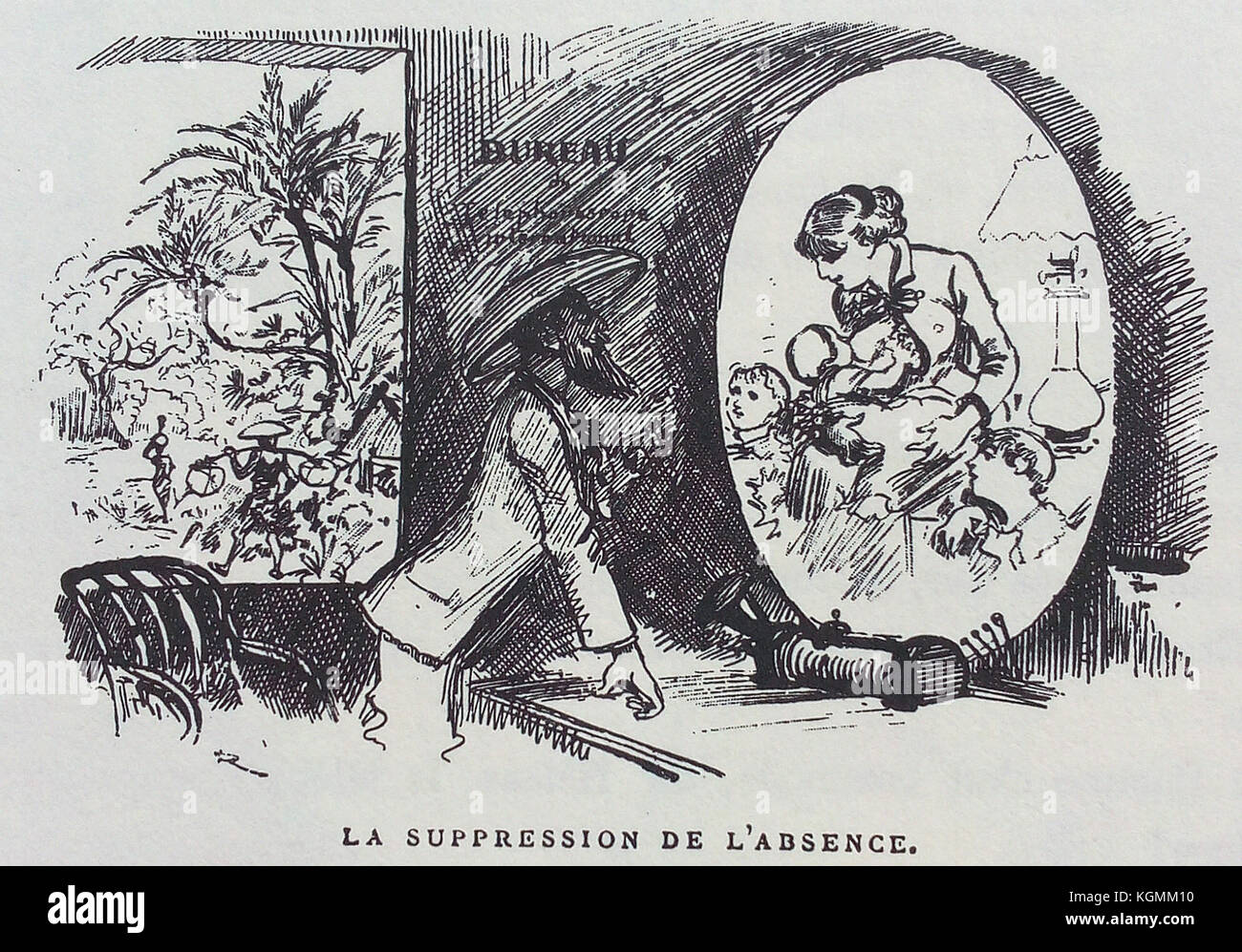 Albert Robida - le vingtième siècle 1883 Le téléphonoscope Stock Photo ...