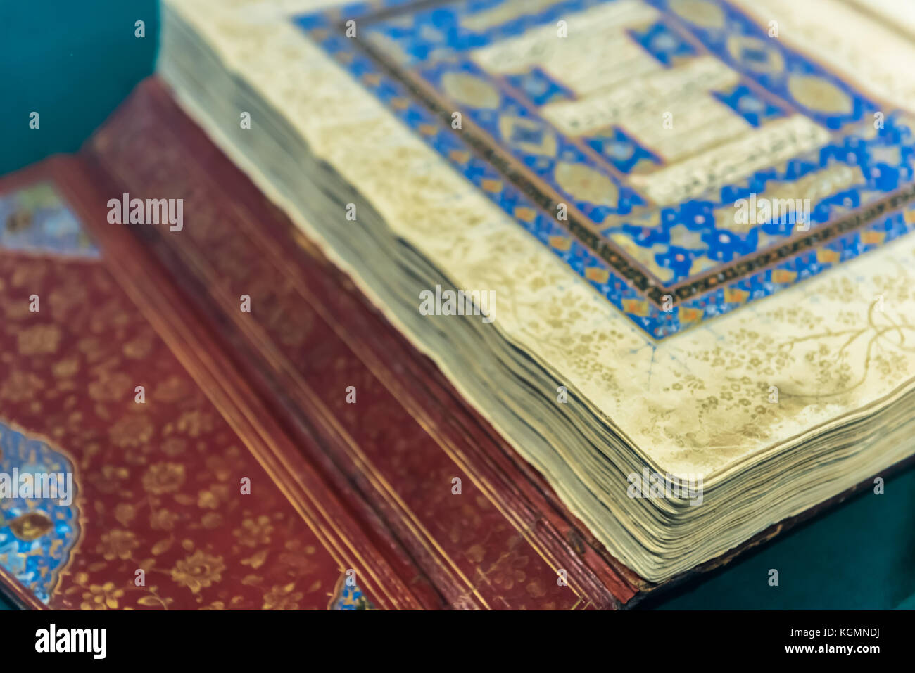 Moslem Holy ancient Book the Quran in Mevlana museum in Konya,Turkey ...