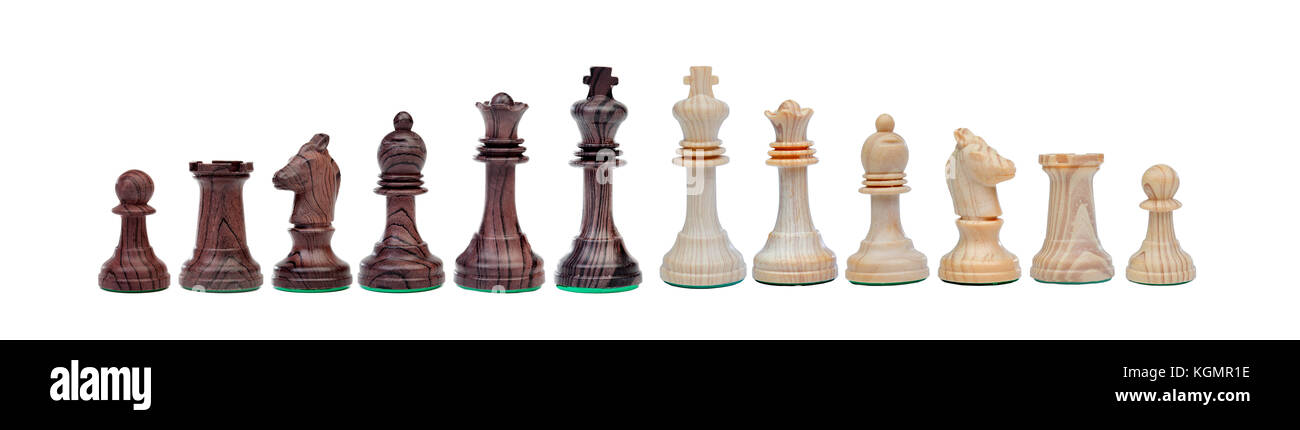 Chessmen isolated on a white background Stock Photo - Alamy