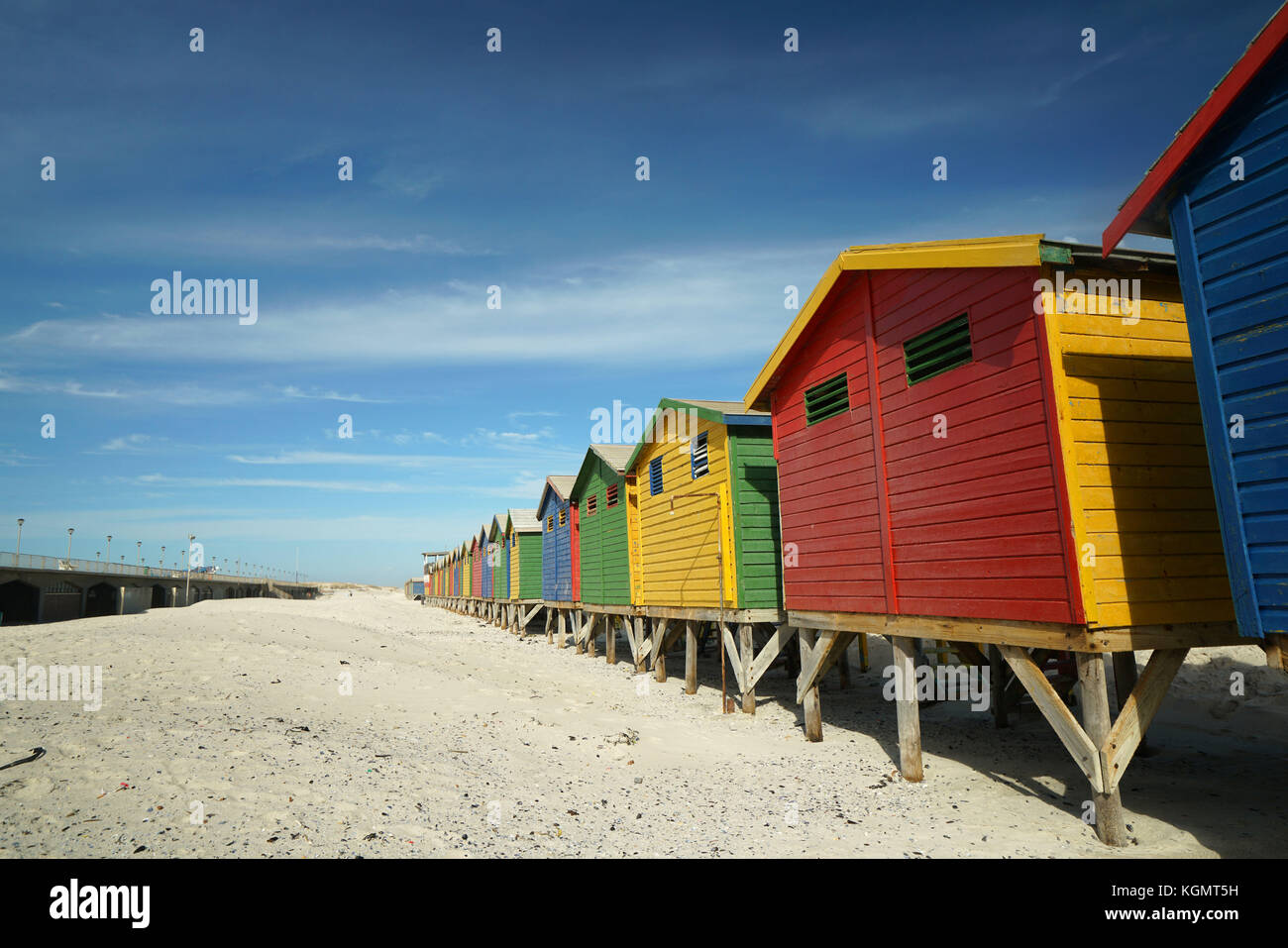 Beach huts at Muizenberg, South Africa Stock Photo - Alamy