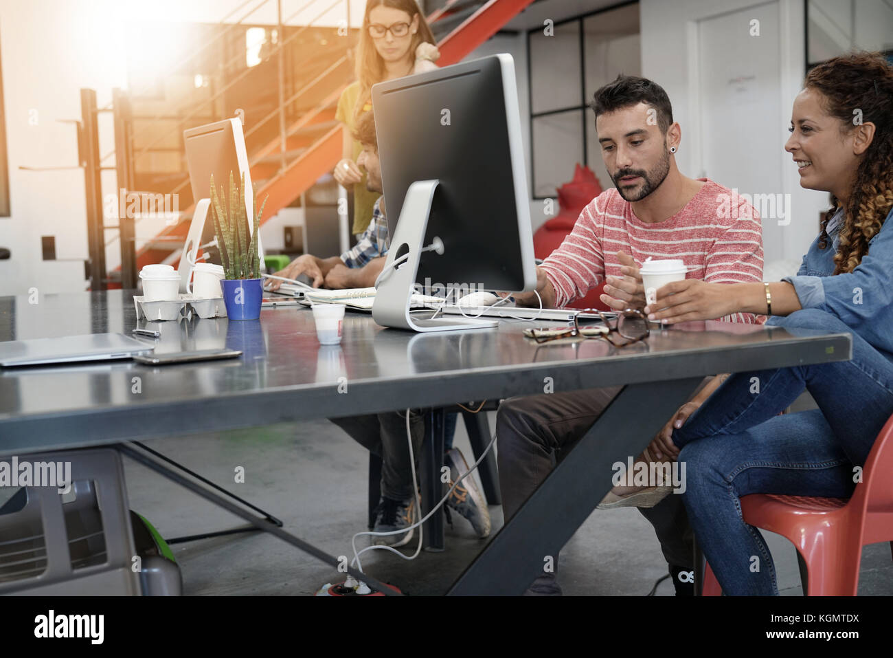 Startup people working in office Stock Photo - Alamy