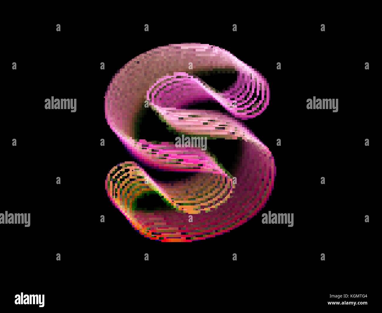 3D letter S logo. Modern technology digital logotype design Stock ...