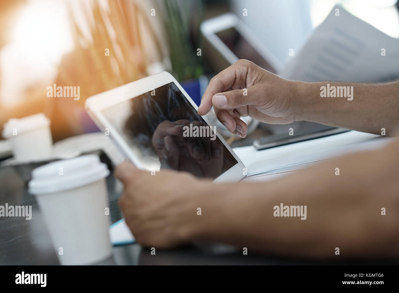 Closeup of digital tablet screen Stock Photo - Alamy