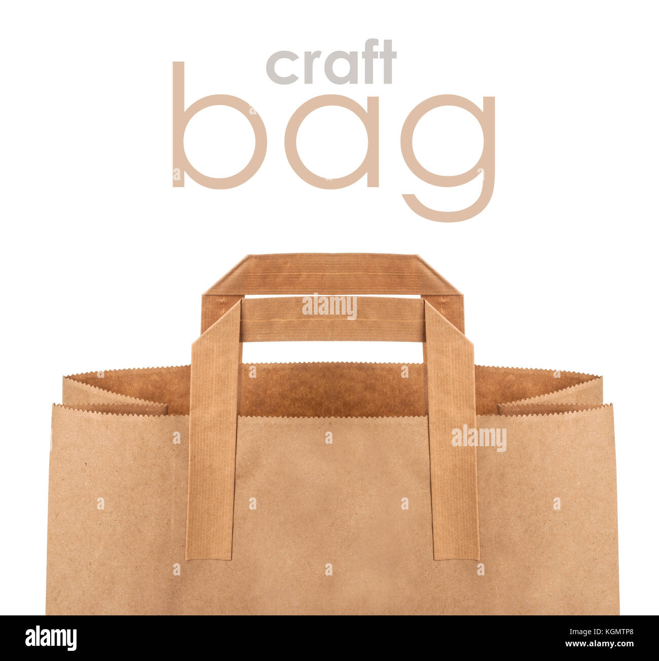 disposable paper bag close up. with copy space Stock Photo - Alamy