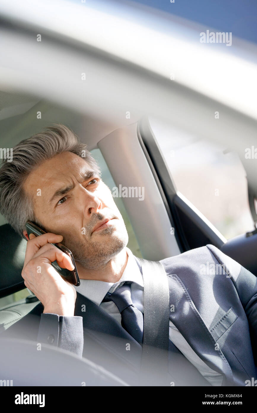 Person in cab on phone hi-res stock photography and images - Alamy
