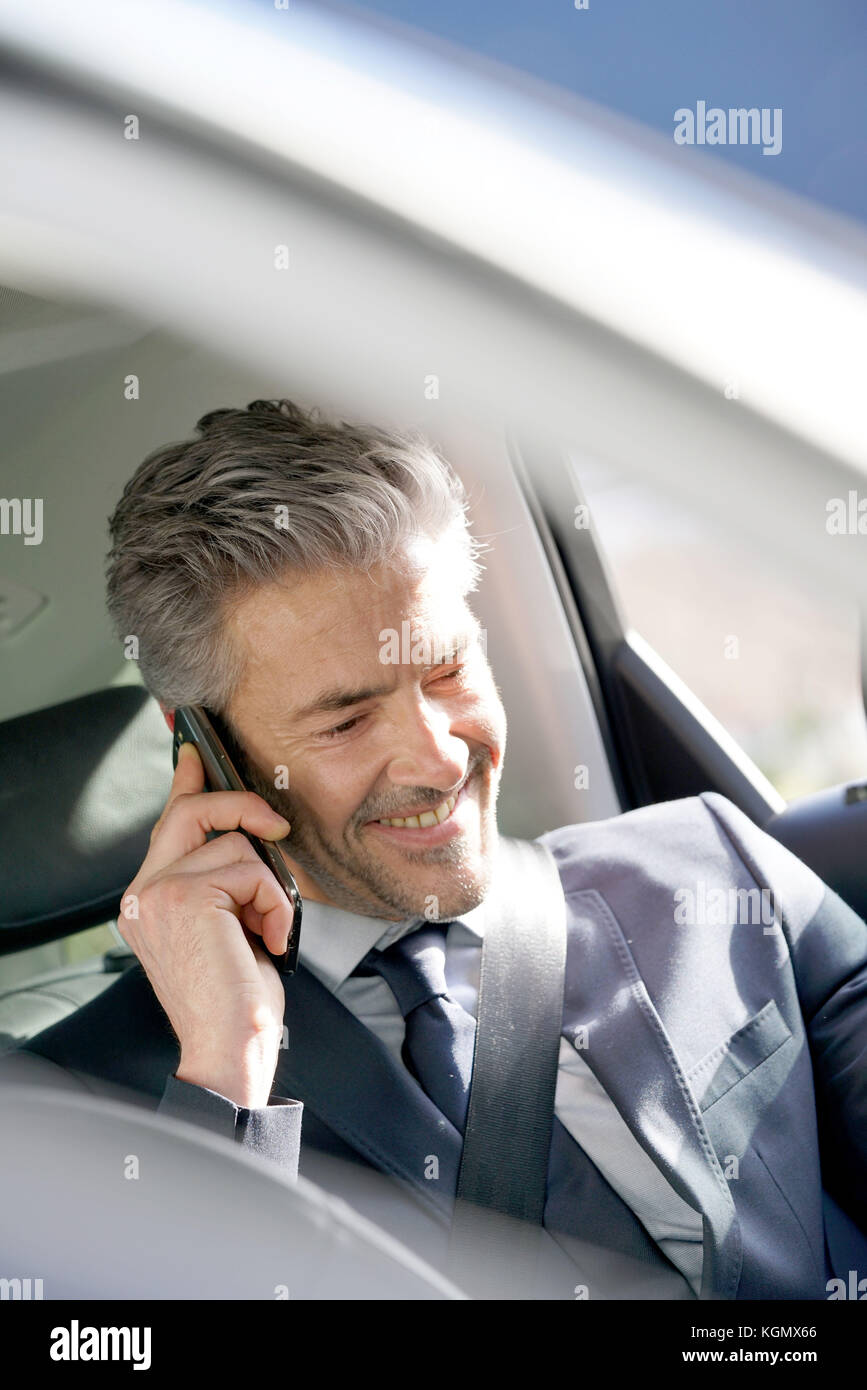 Person in cab on phone hi-res stock photography and images - Alamy