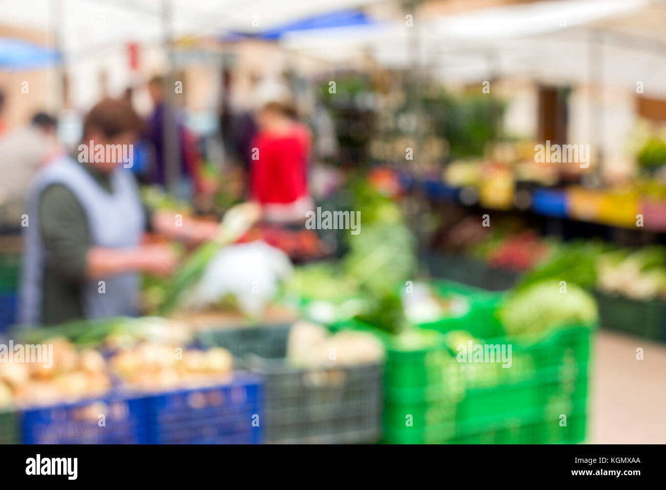 blur of market plaza view background Stock Photo - Alamy