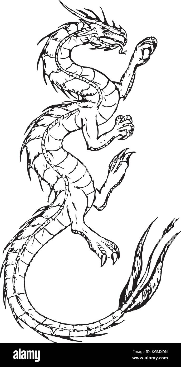 Semplice Drago Ascii Art