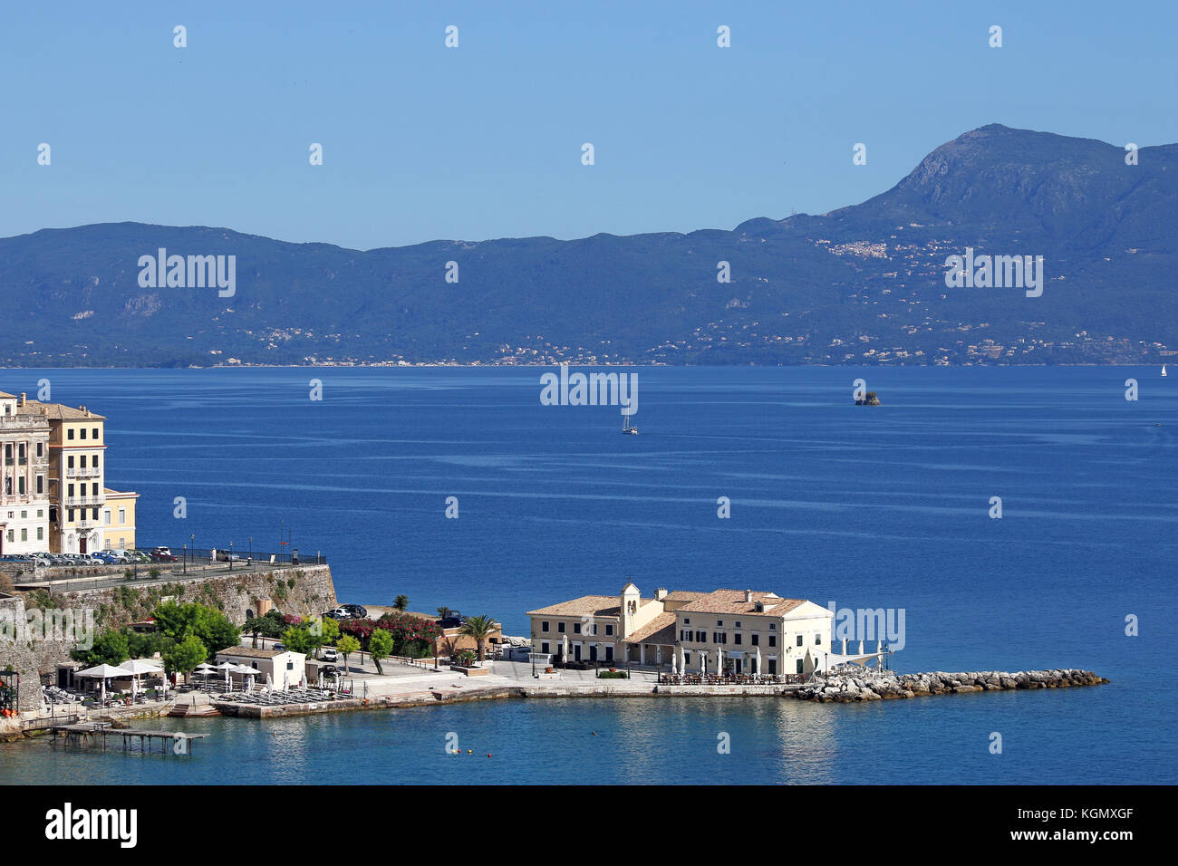 summer vacation Corfu town Greece Stock Photo - Alamy