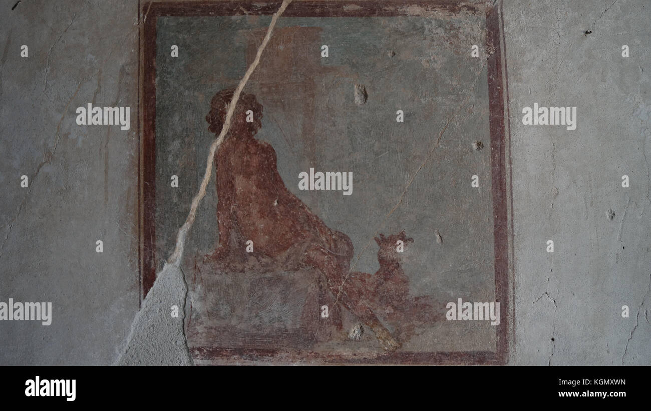Ancient Roman wall paintings at Pompeii, Italy Stock Photo - Alamy