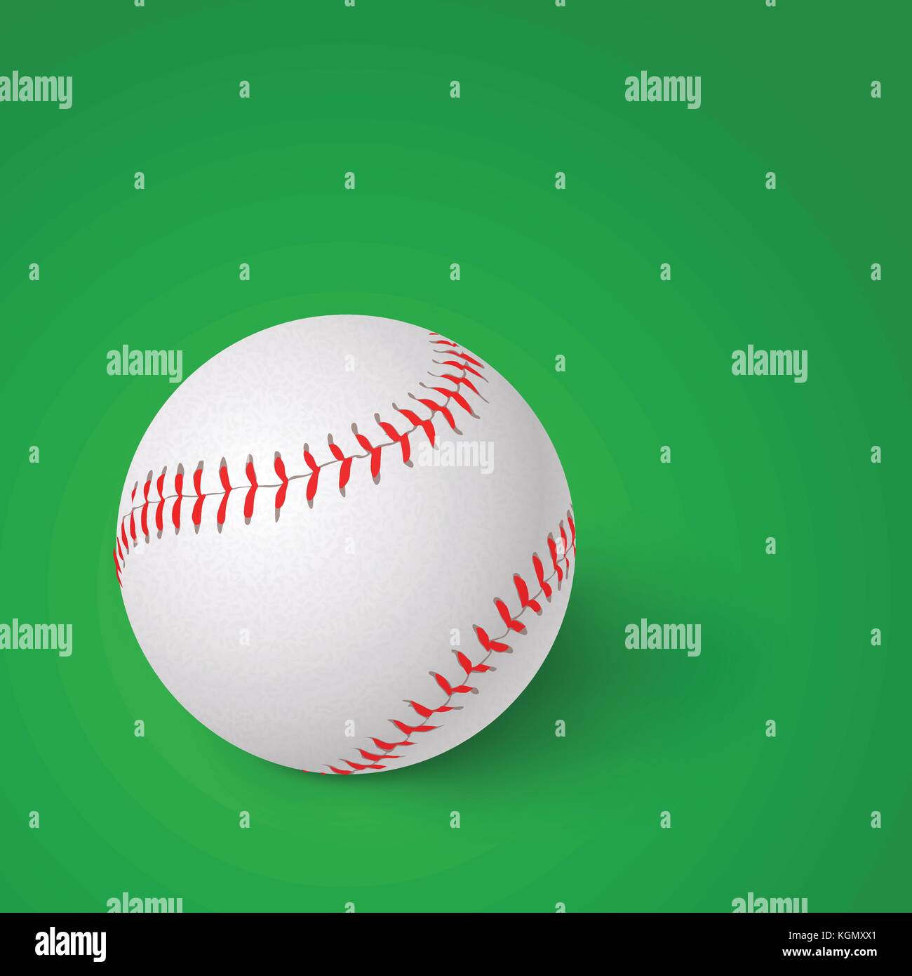 Baseball leather ball close Stock Vector Images - Alamy