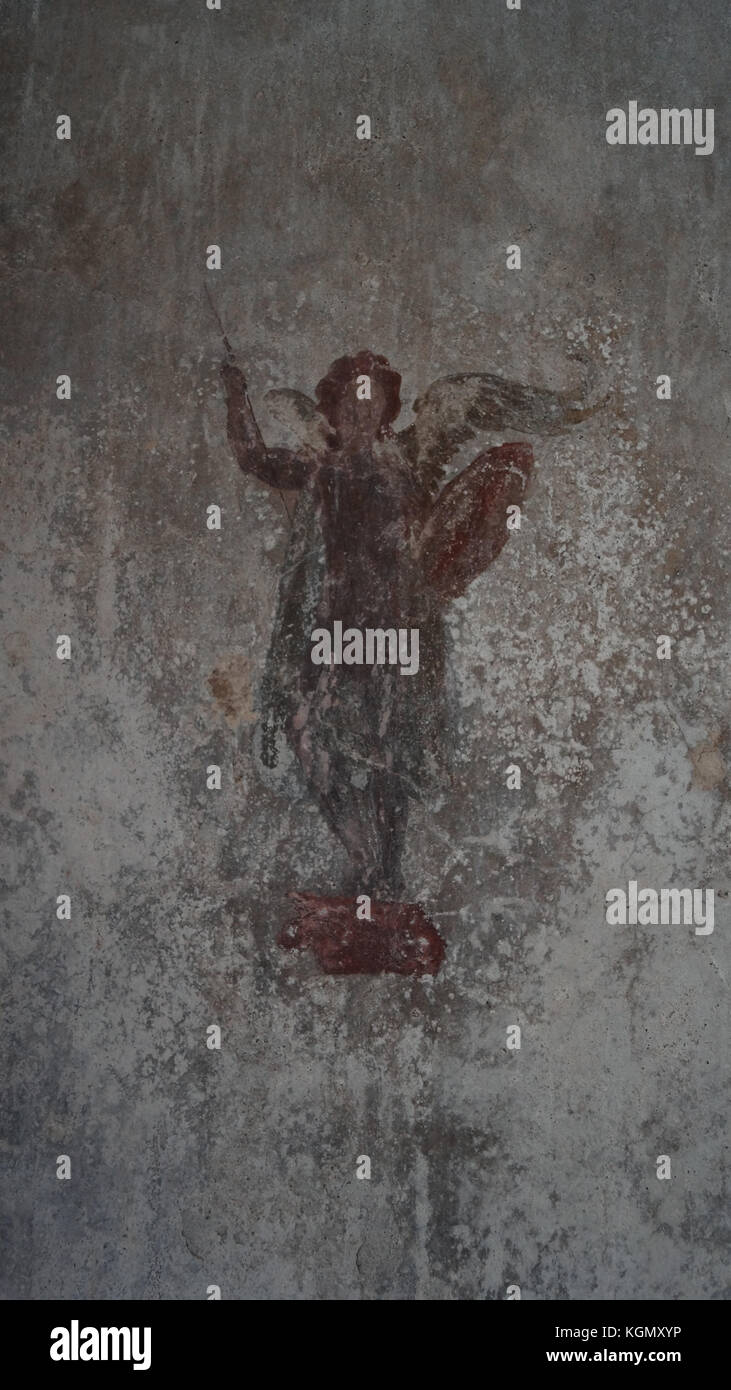 Ancient Roman wall paintings at Pompeii, Italy Stock Photo - Alamy