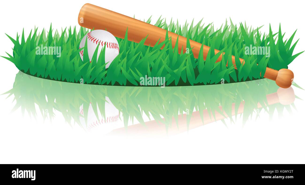 Baseball bat ball on Stock Vector Images - Alamy