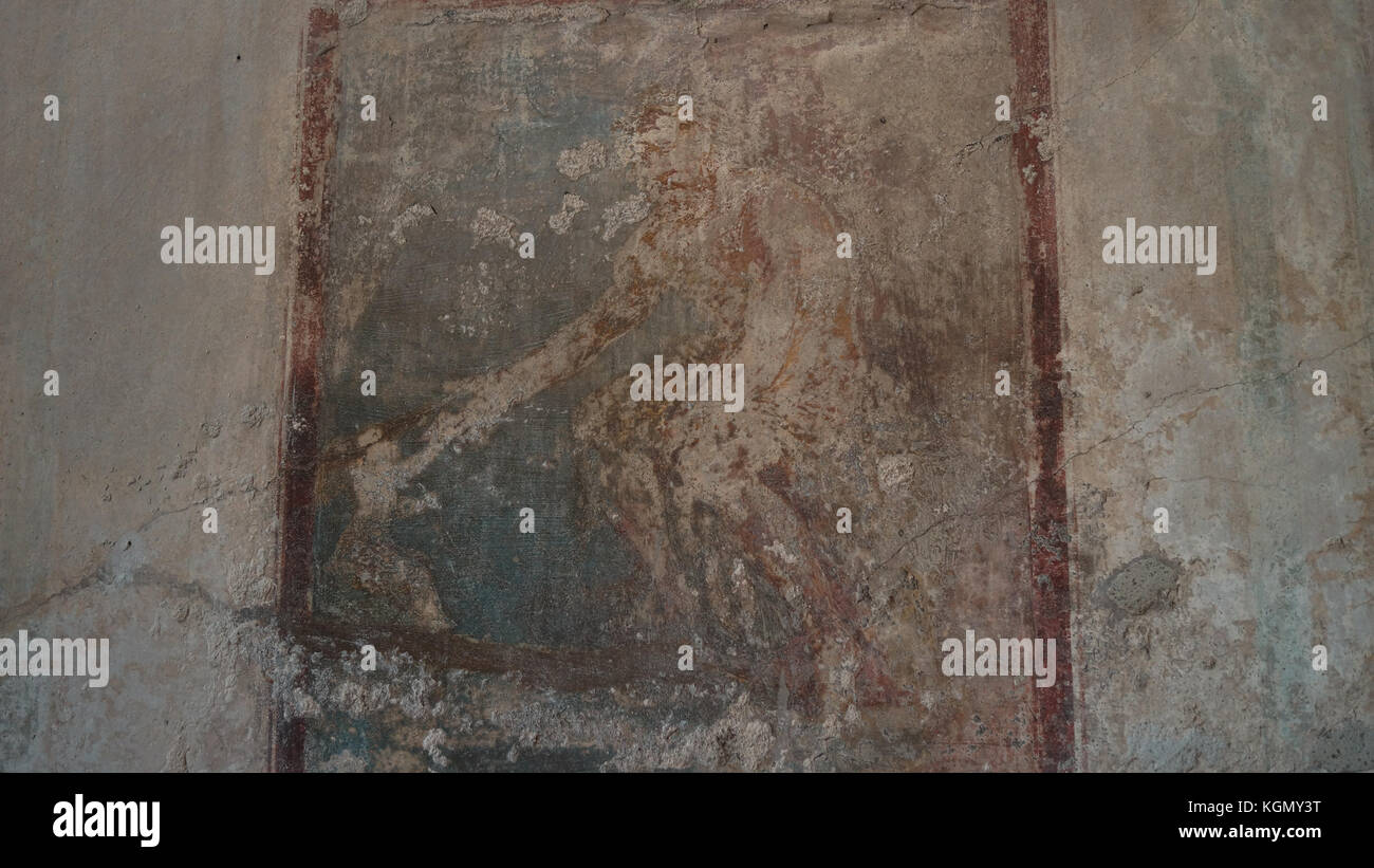 Ancient Roman wall paintings at Pompeii, Italy Stock Photo - Alamy