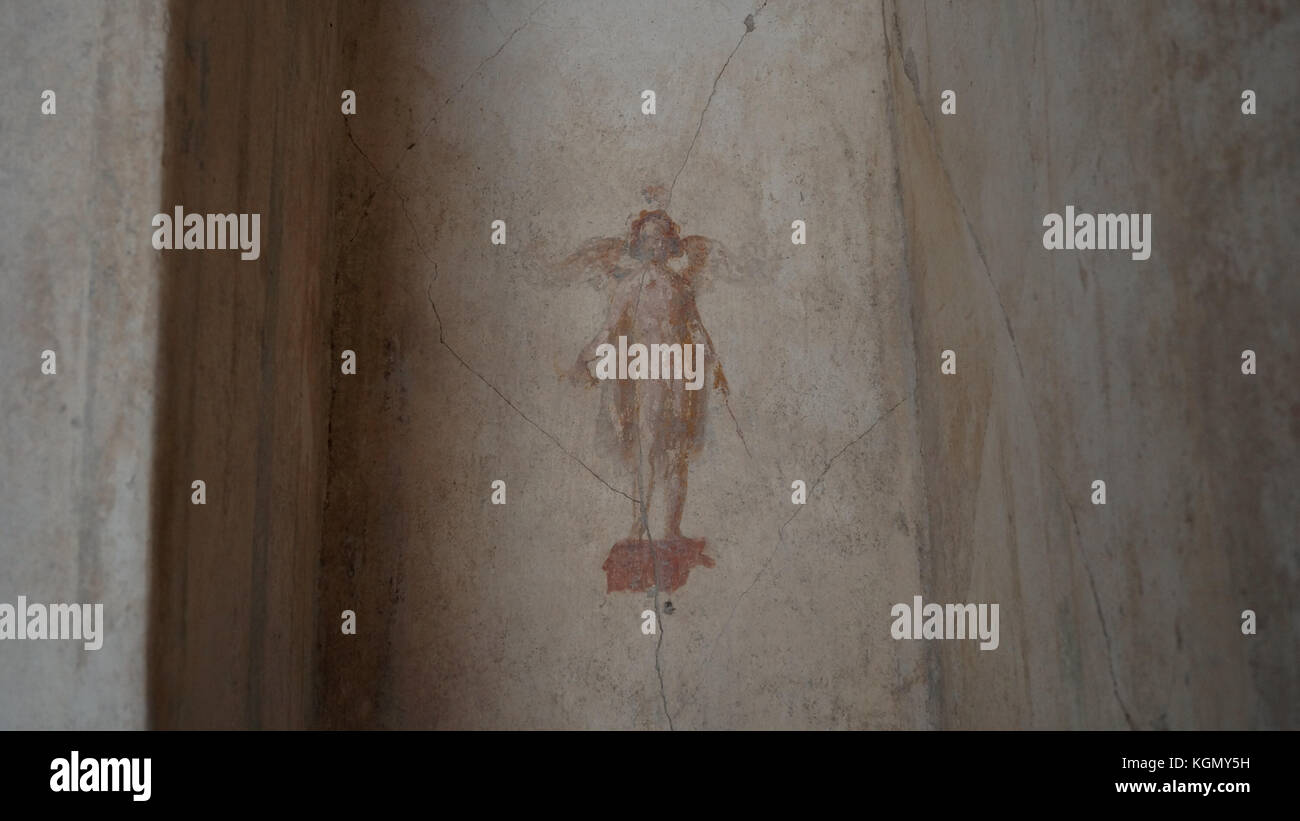 Ancient Roman wall paintings at Pompeii, Italy Stock Photo - Alamy