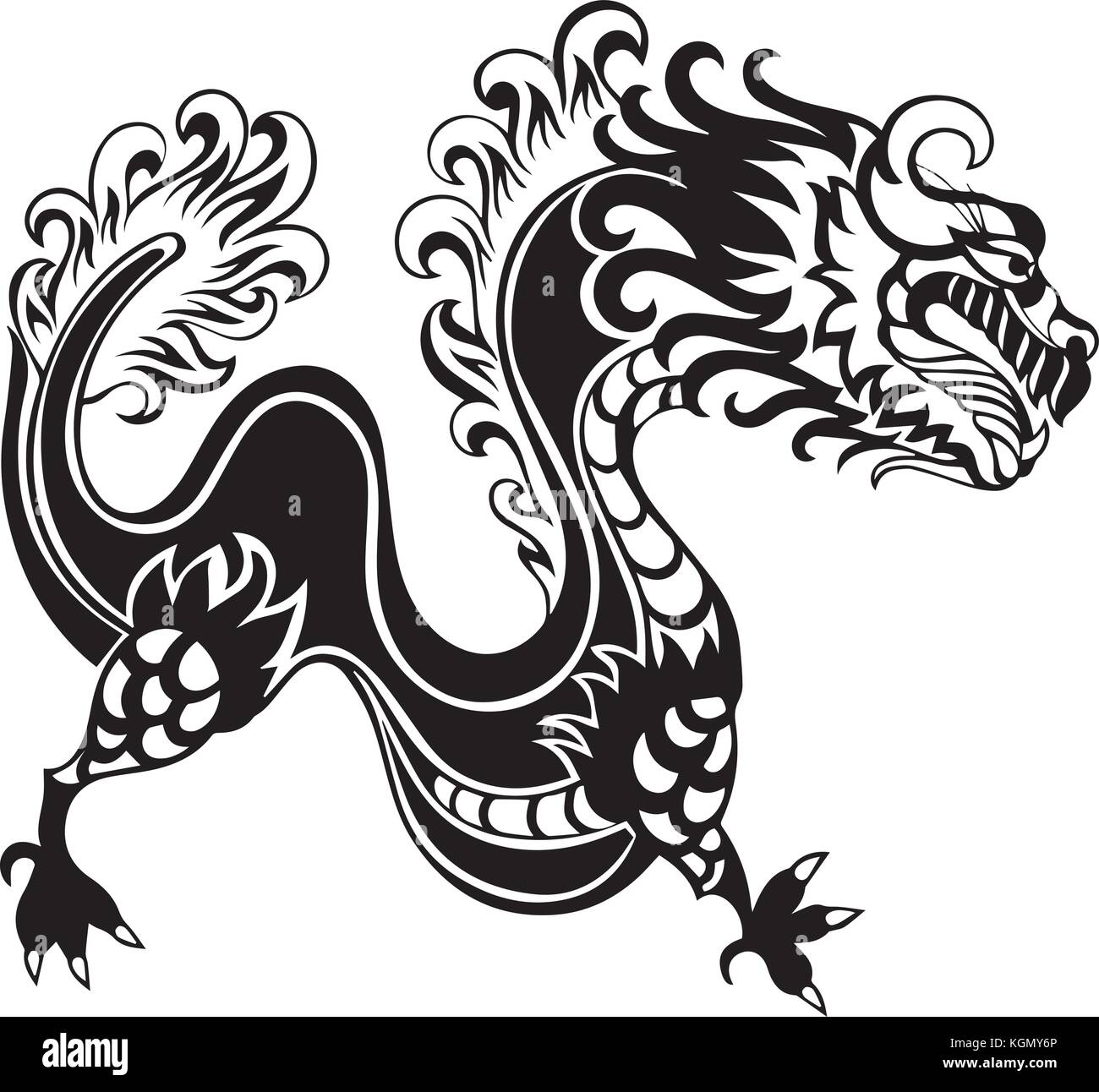 Ornate chinese design dragon Stock Vector Images - Alamy