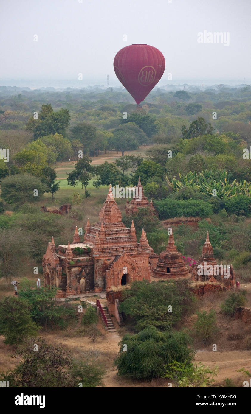 Balloons over Bagan Myanmar Burma Stock Photo - Alamy