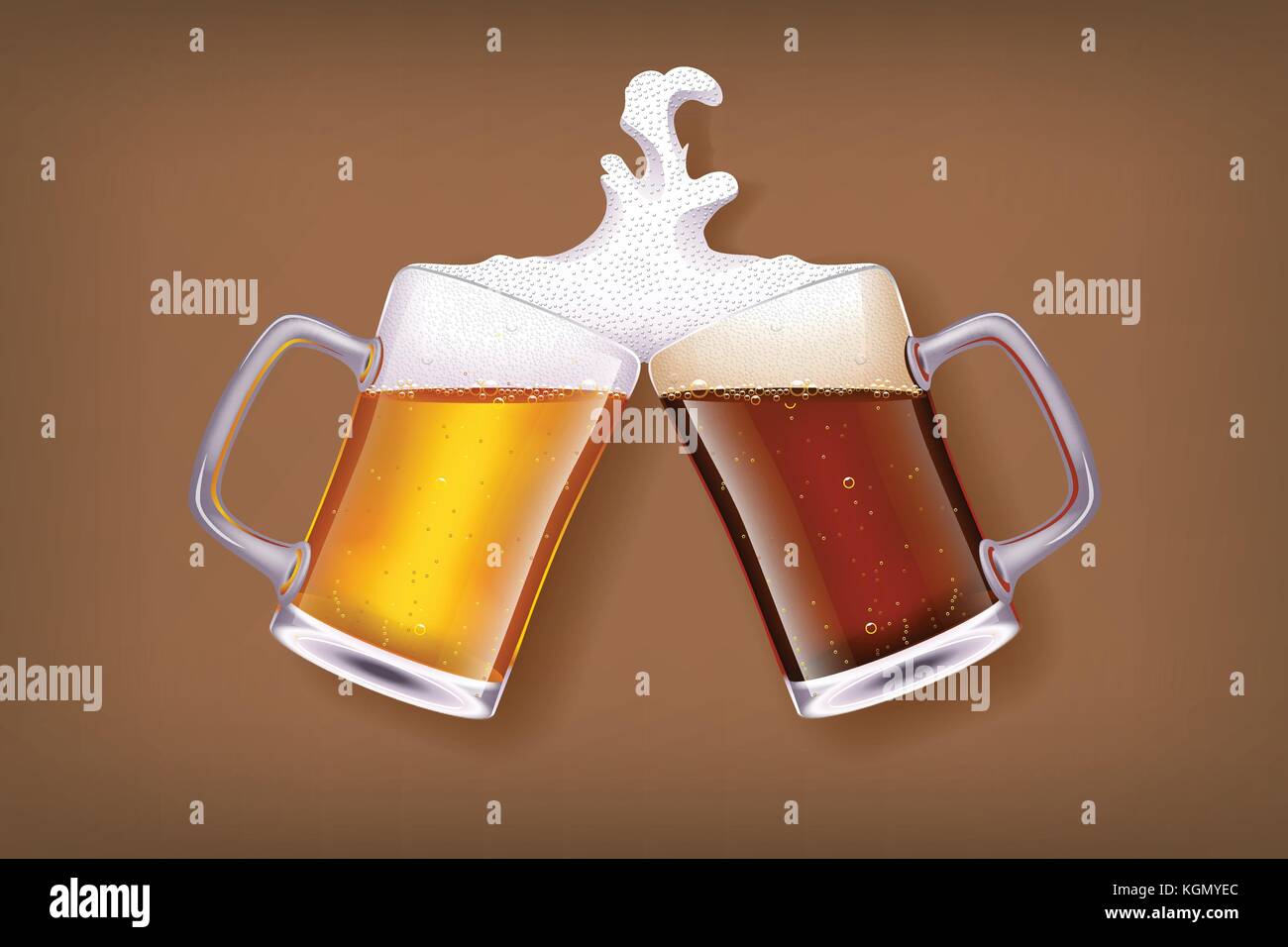 Draught beer cheers Stock Vector Images - Alamy