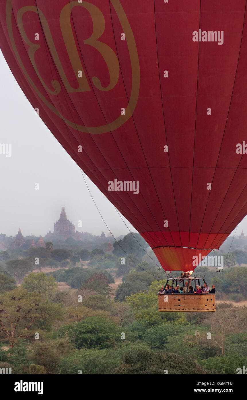 Balloons over Bagan Myanmar Burma Stock Photo - Alamy