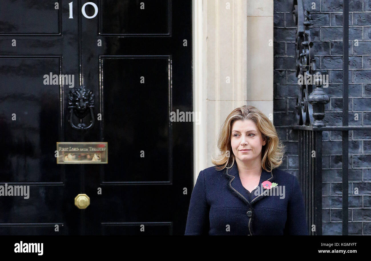 Penny Mordaunt leaving 10 Downing Street, London, after she was ...