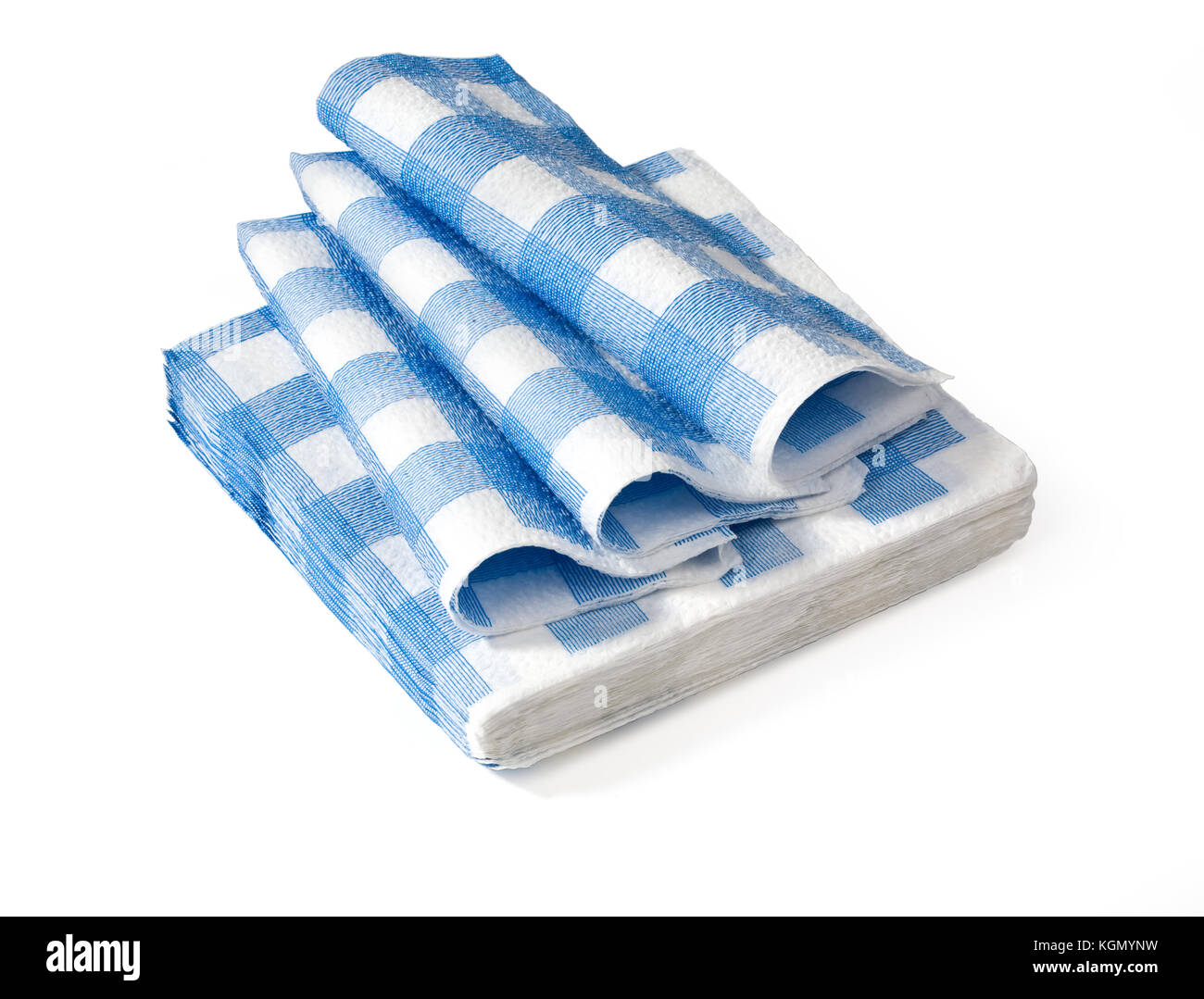 folded napkin isolated on white background with clipping path Stock ...
