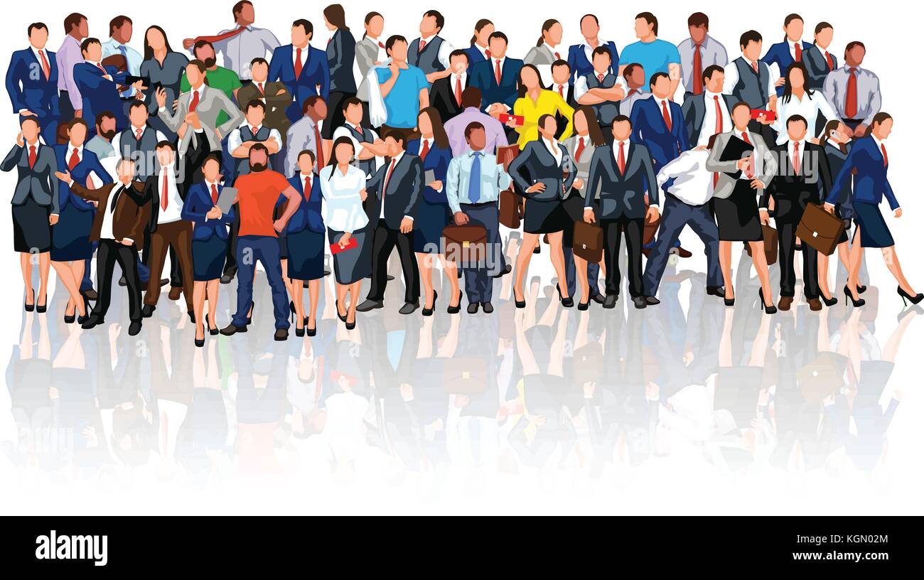 people crowd reflect Stock Vector Image & Art - Alamy