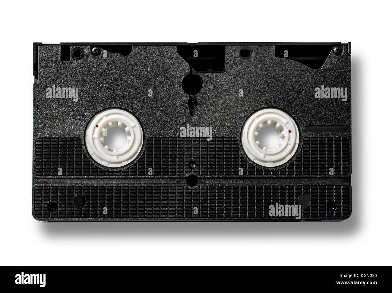 Blank vhs video cassette tape isolated on white background with ...