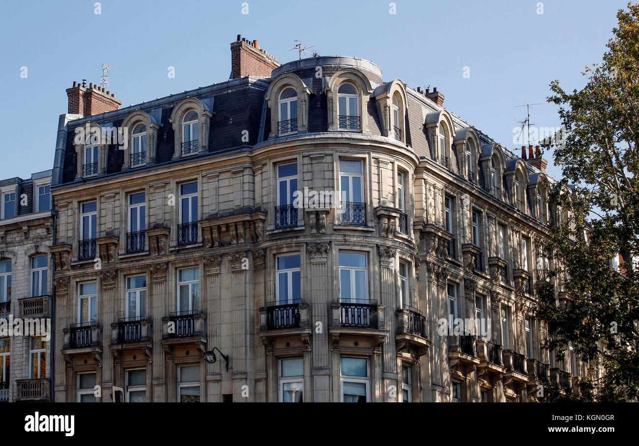 Beautiful buildings in the center of Lille Stock Photo - Alamy
