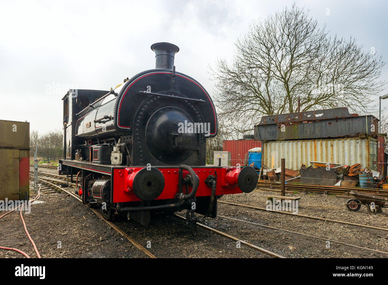 Saddle Tank engine in steam on the Heritage Railway at the Linconshire ...