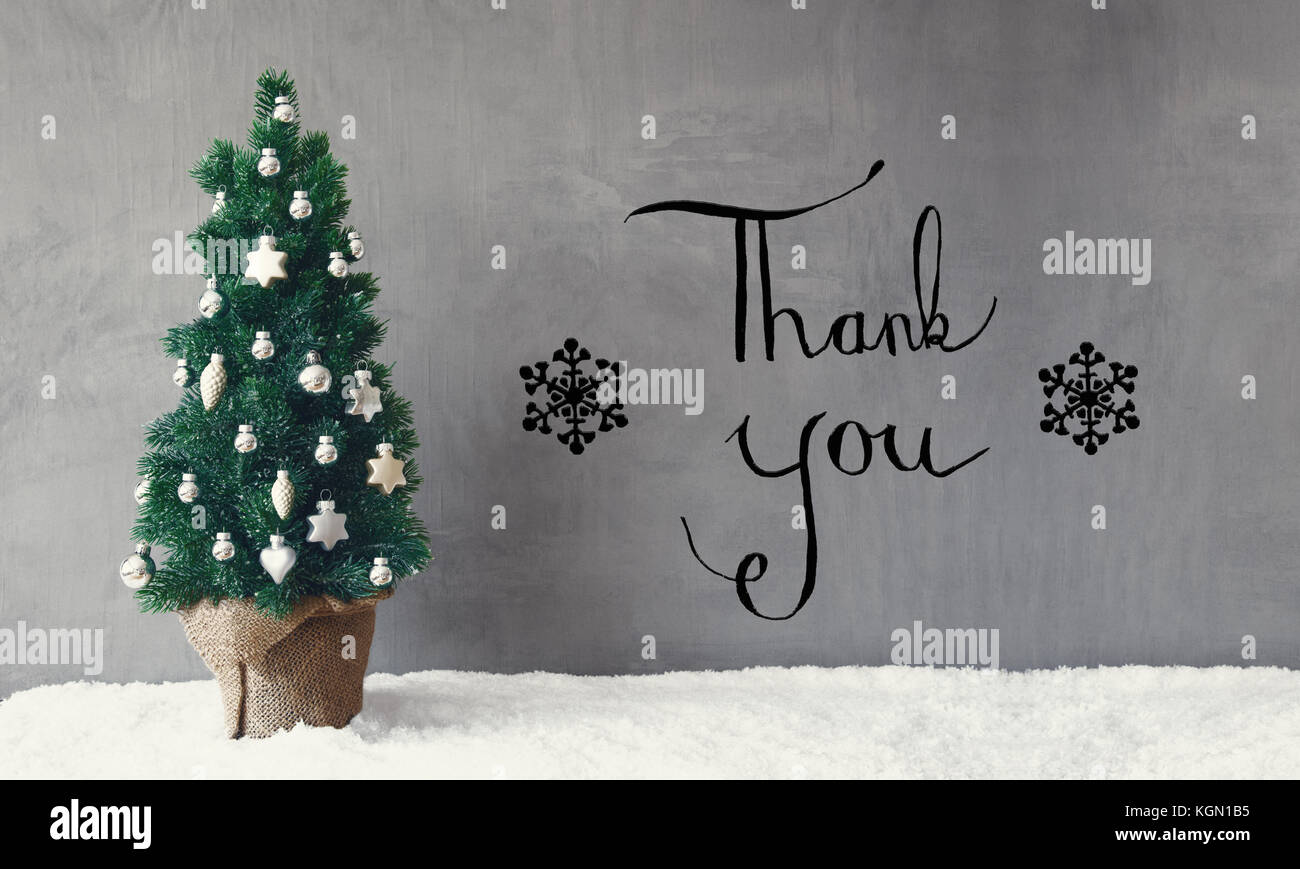 Christmas Tree, Calligraphy, Thank You Stock Photo - Alamy