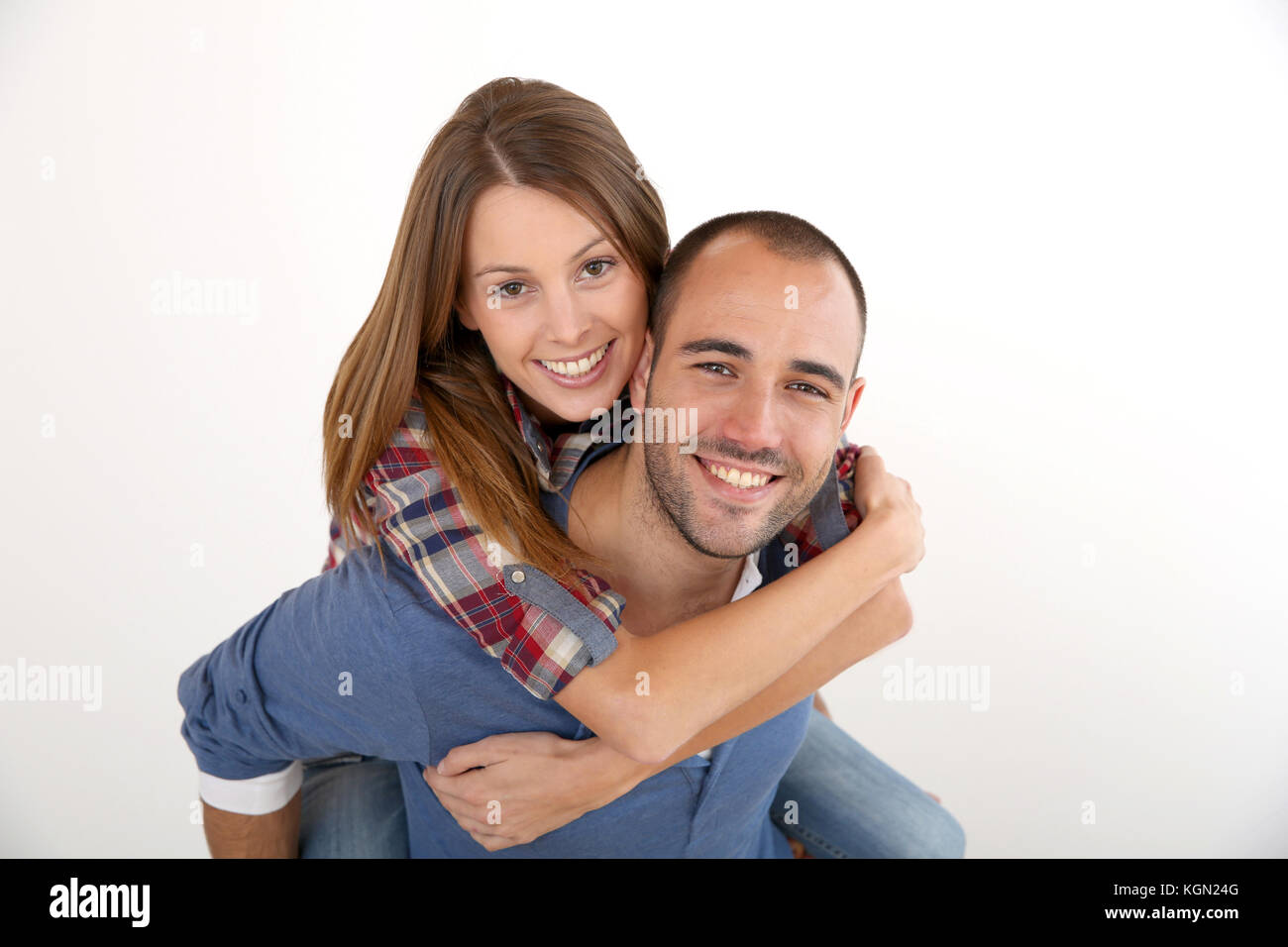 Boy giving piggyback ride girl hi-res stock photography and images - Alamy