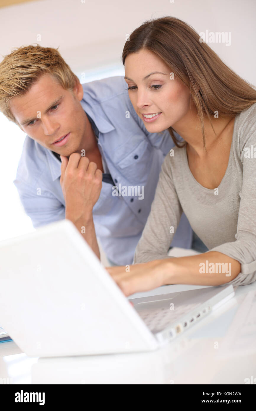 Business partners working together in office Stock Photo - Alamy