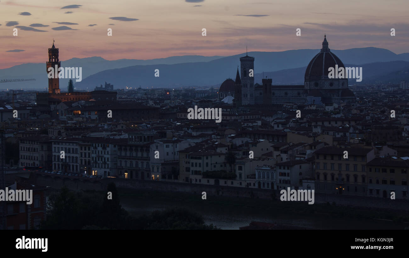 Sunset View of Florence, Italy Stock Photo - Alamy