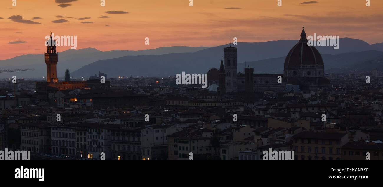 Sunset View of Florence, Italy Stock Photo - Alamy