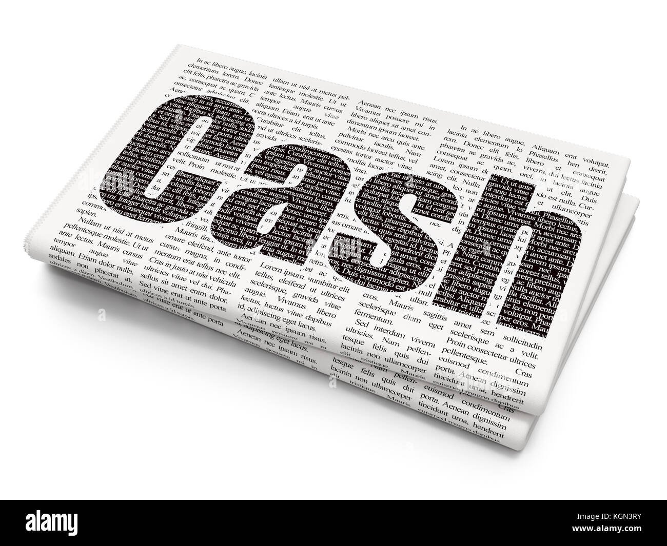 Money concept: Cash on Newspaper background Stock Photo - Alamy
