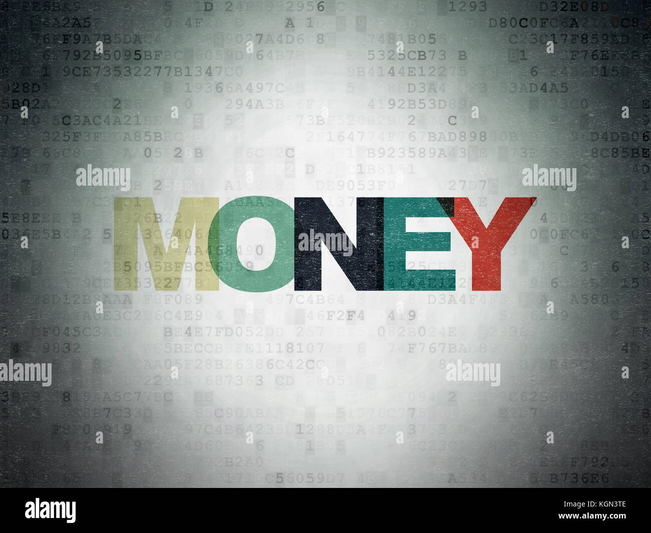 Currency concept: Money on Digital Data Paper background Stock Photo ...