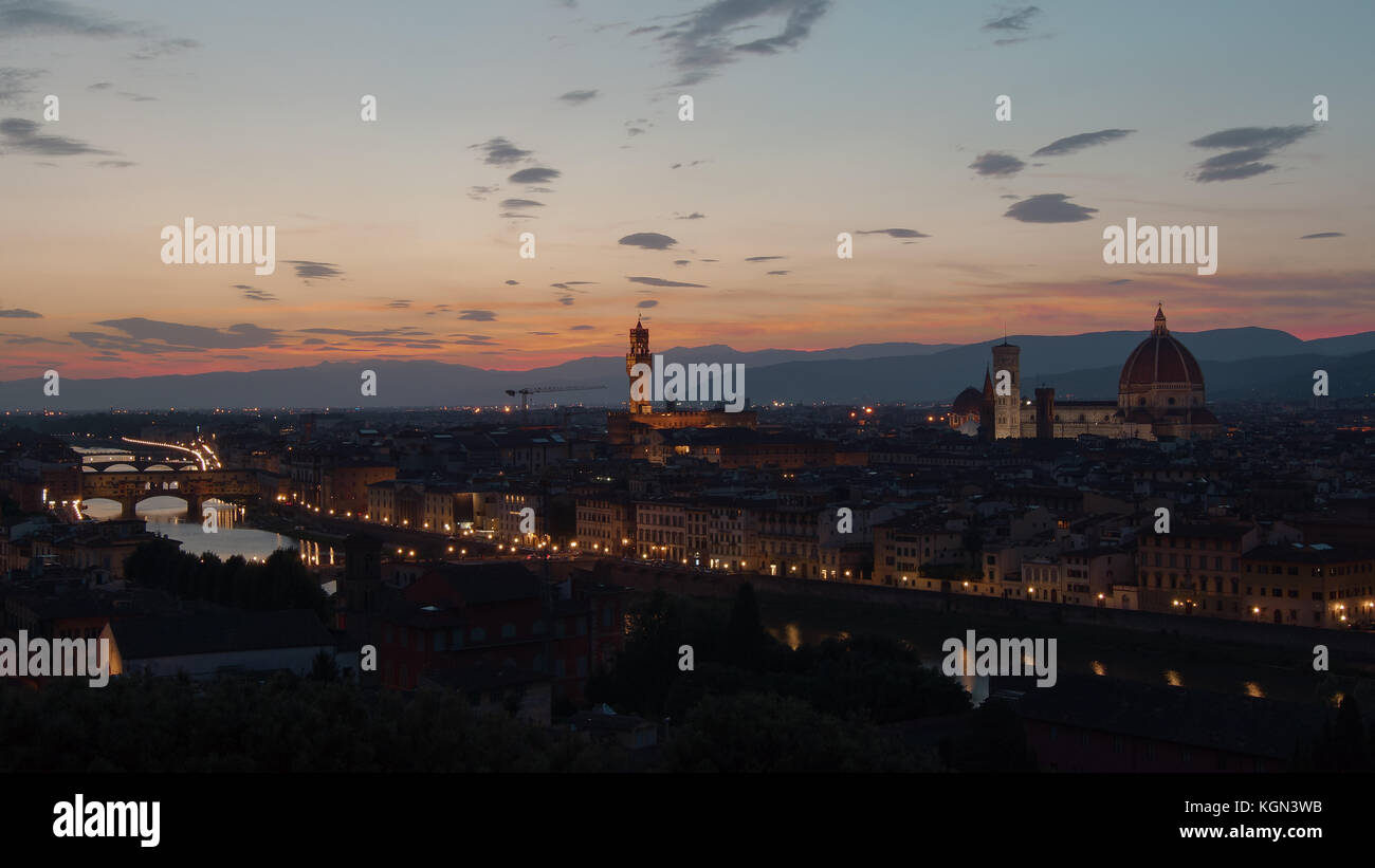 Sunset View of Florence, Italy Stock Photo - Alamy