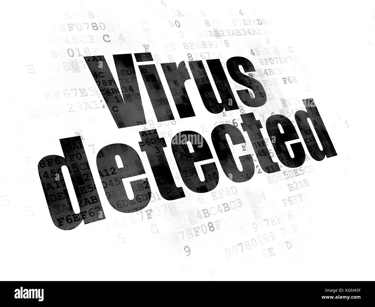 Security concept: Virus Detected on Digital background Stock Photo - Alamy