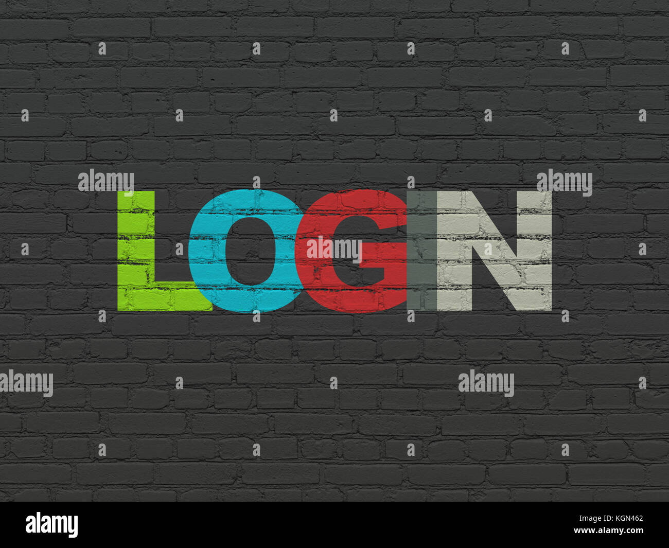 Security concept: Login on wall background Stock Photo - Alamy
