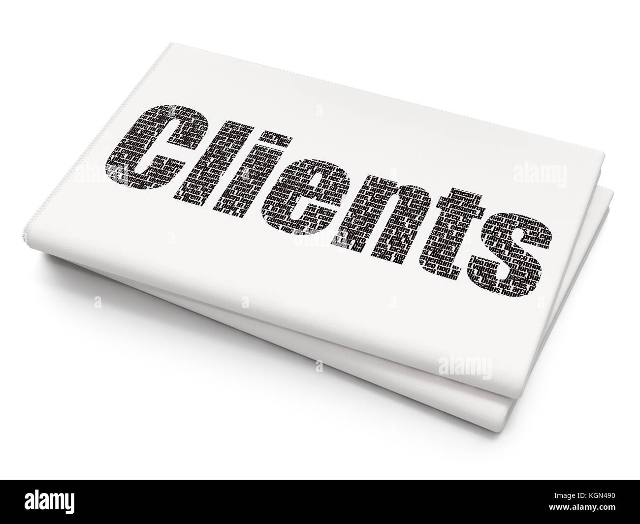 Business concept: Clients on Blank Newspaper background Stock Photo - Alamy