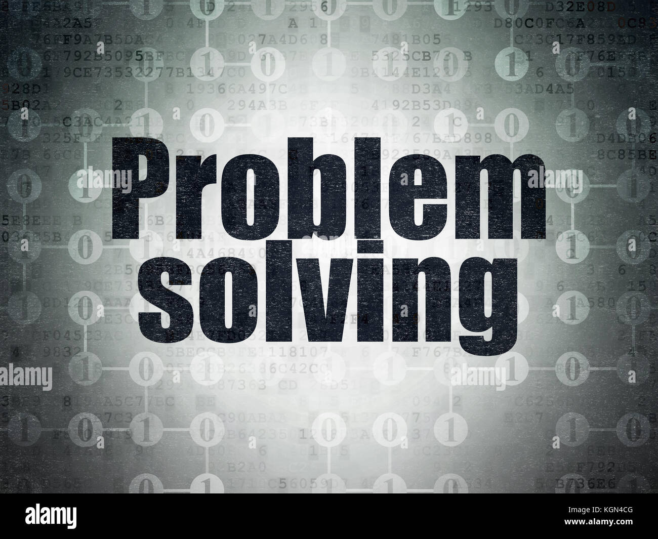 Business concept: Problem Solving on Digital Data Paper background ...