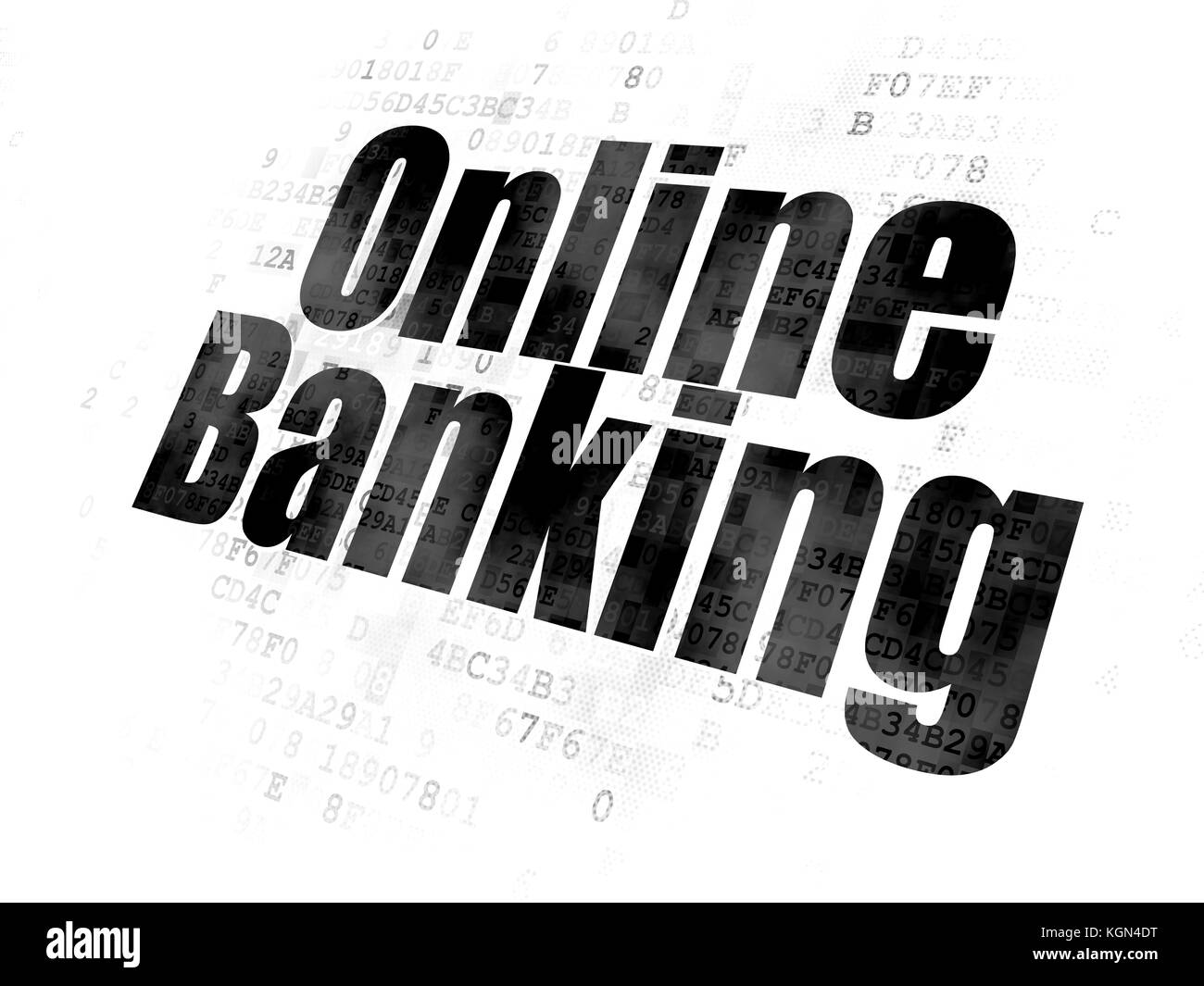 Business concept: Online Banking on Digital background Stock Photo - Alamy