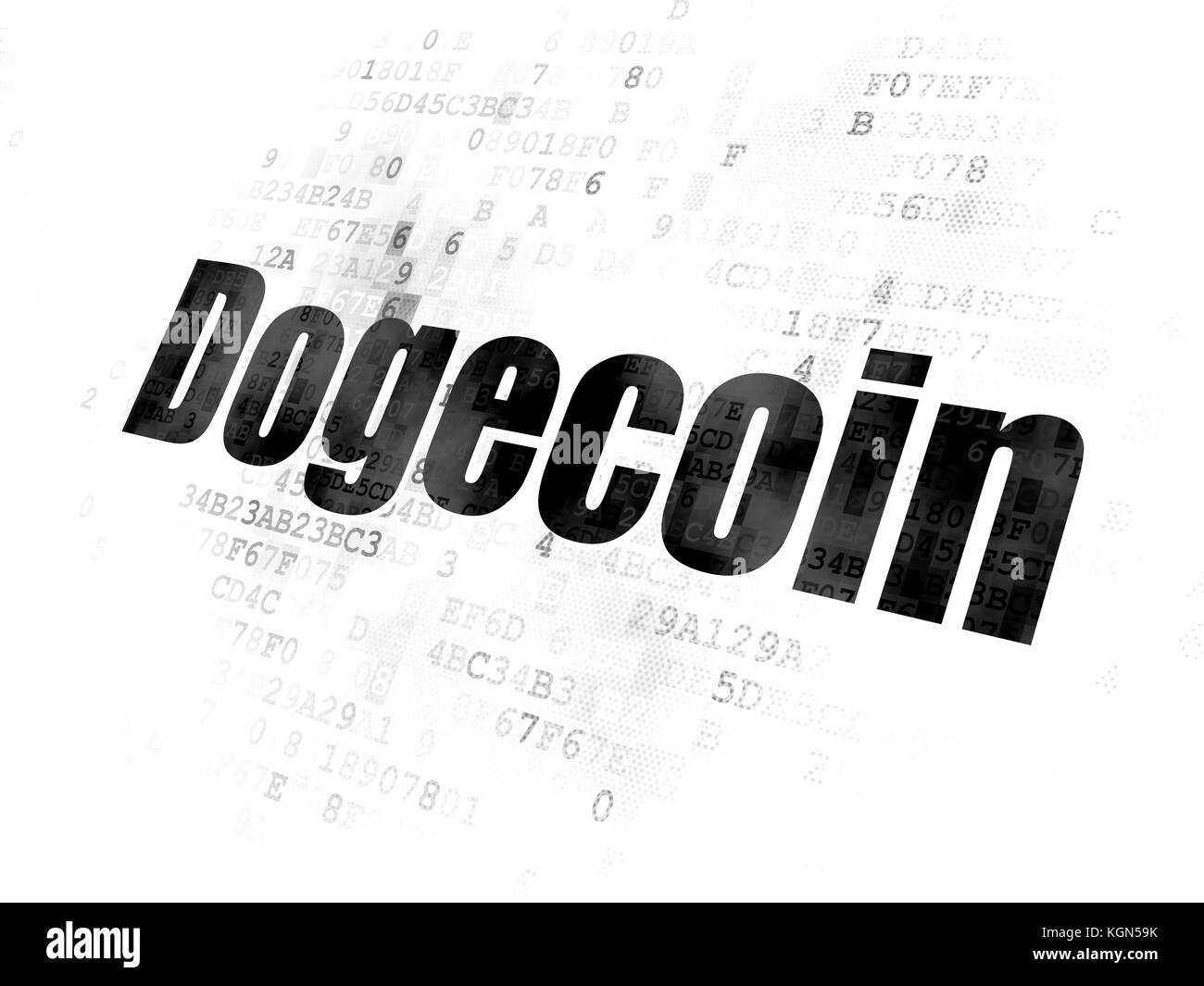 Blockchain concept: Dogecoin on Digital background Stock Photo - Alamy