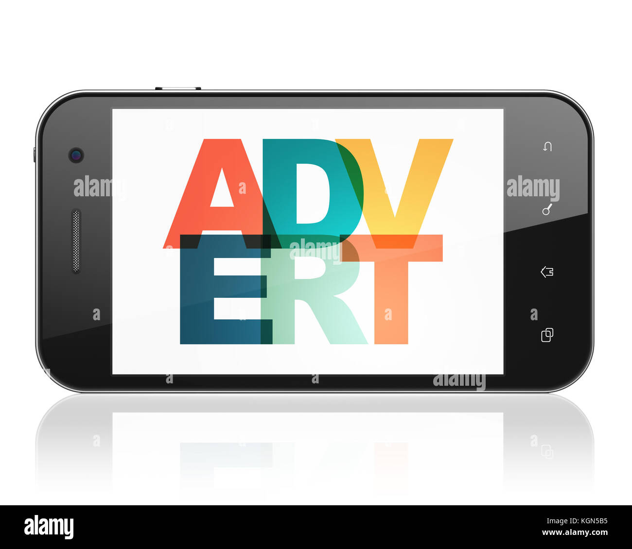 Marketing concept: Smartphone with Advert on display Stock Photo - Alamy