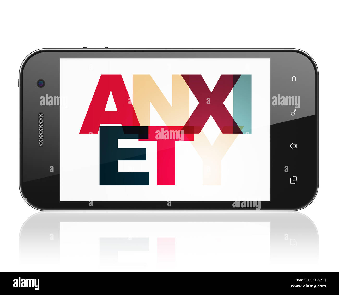 Health concept: Smartphone with Anxiety on display Stock Photo - Alamy
